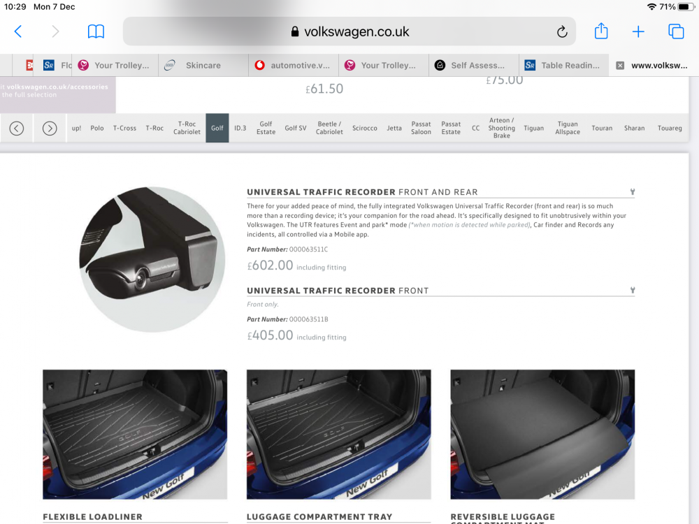 Optional Factory Fit Dash Cam? - VW Golf R MK8 Chat - VWROC - VW R ...