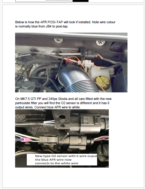 2019 Mk7.5R Jb4 - afr blue wire to the red or white one? - Modifying ...