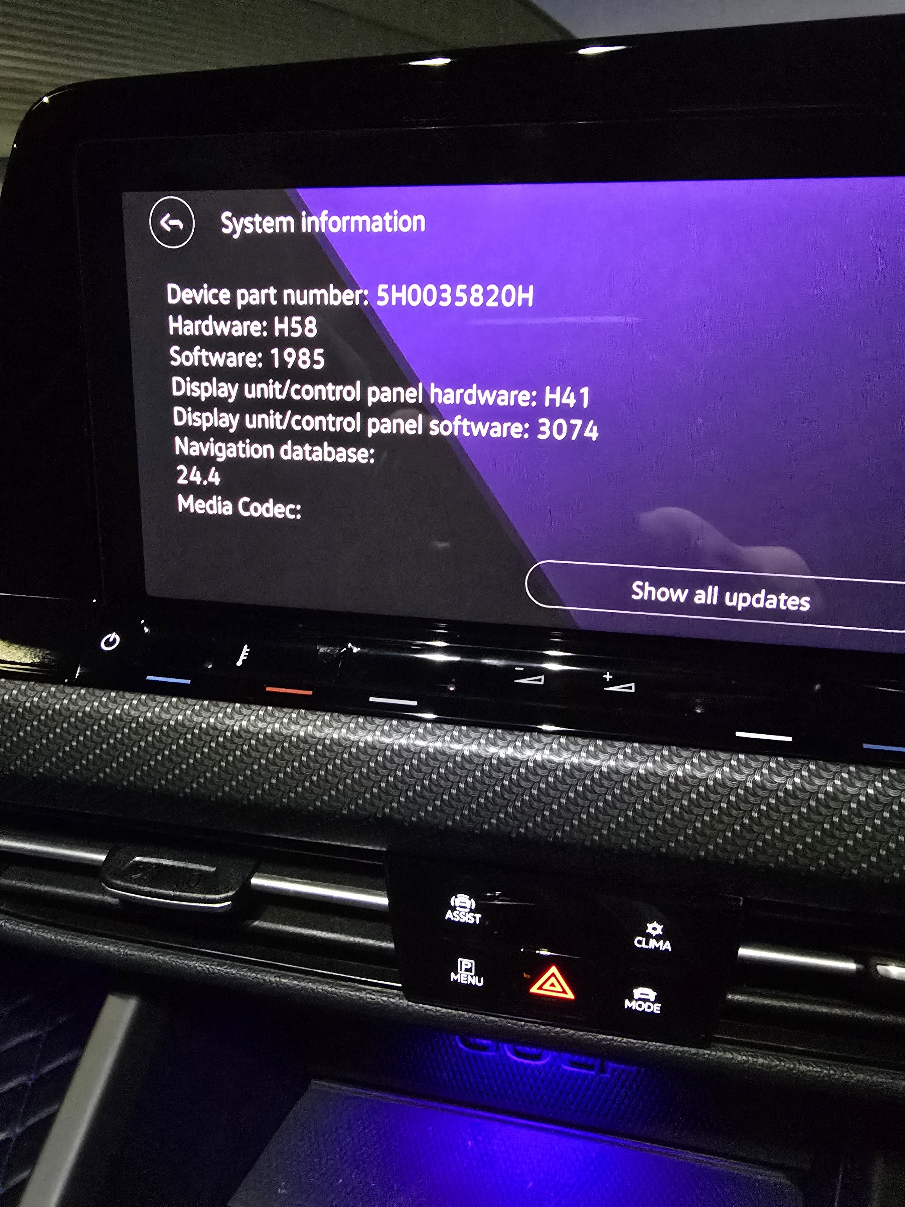 What software and hardware version does your R have? - Page 48 - VW ...